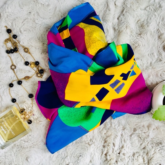 St. John | Accessories | St John Silk Printed Scarf | Poshmark